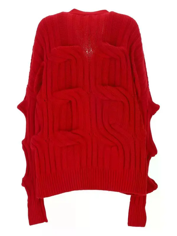 MRZ Cable-knit Wool Cardigan