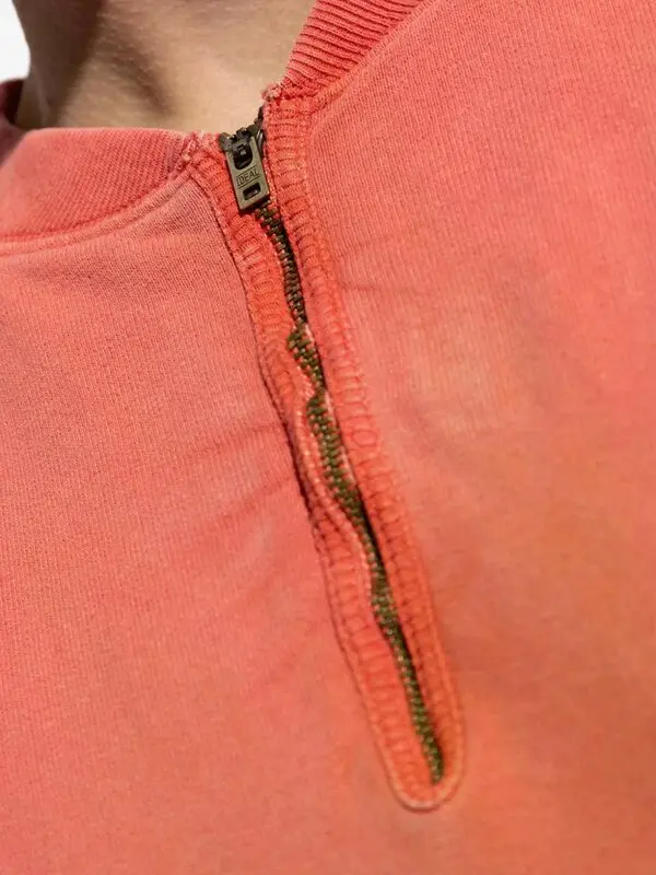 MAISON MARGIELA Half-zip Cotton Sweatshirt - Orange