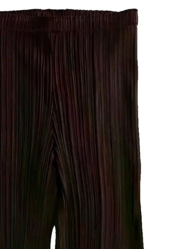 Issey Miyake Pleated Straight-leg Trousers - Brown