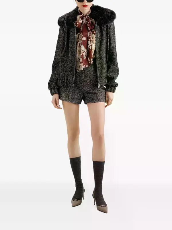 Dolce & Gabbana Herringbone Tweed Shorts