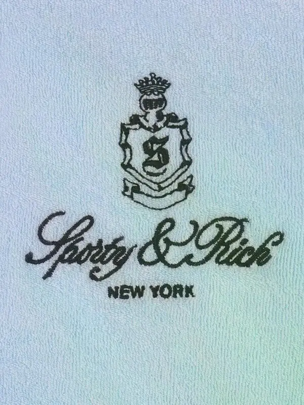 SPORTY & RICH Embroidered-logo Shorts - Blue