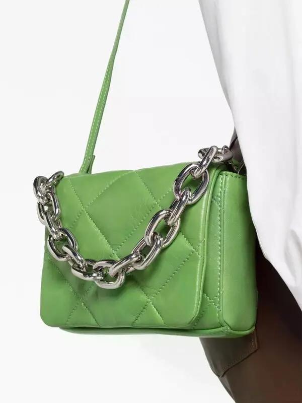 STAND STUDIO Hestia Quilted Shoulder Bag - Green