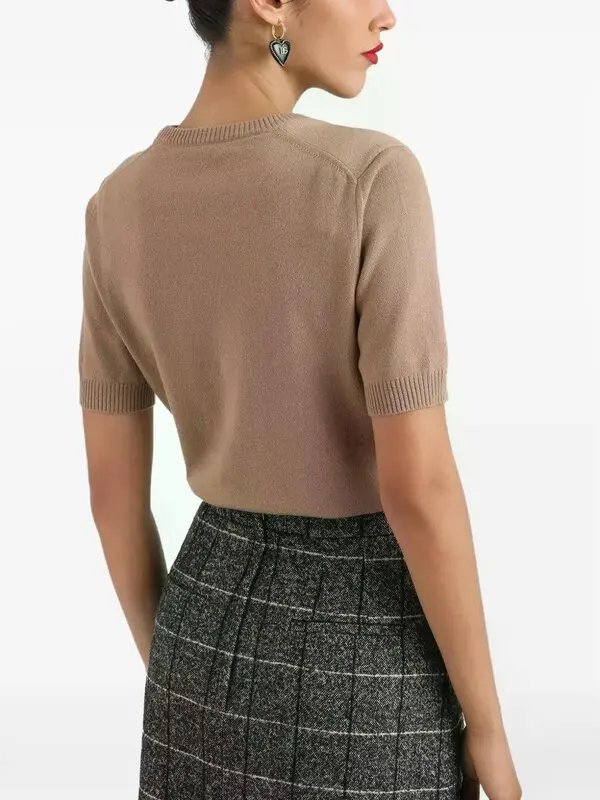 Dolce & Gabbana Short-sleeve Cashmere Sweater - Brown