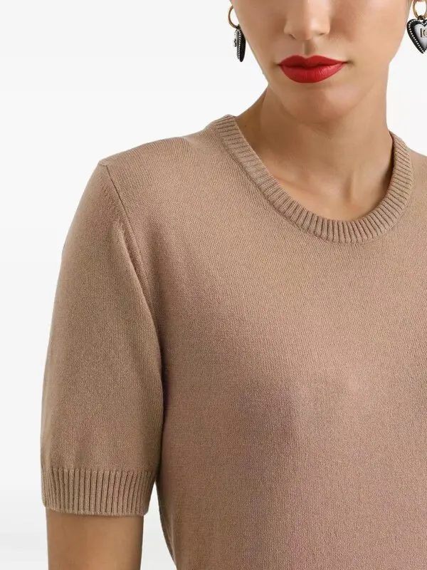 Dolce & Gabbana Short-sleeve Cashmere Sweater - Brown
