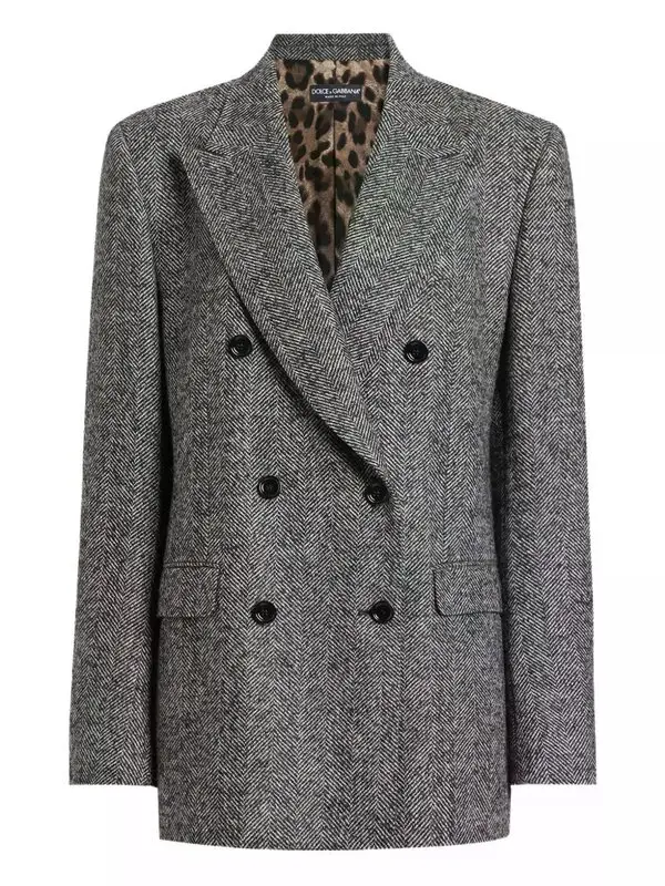 Dolce & Gabbana Herringbone Double-breasted Jacket