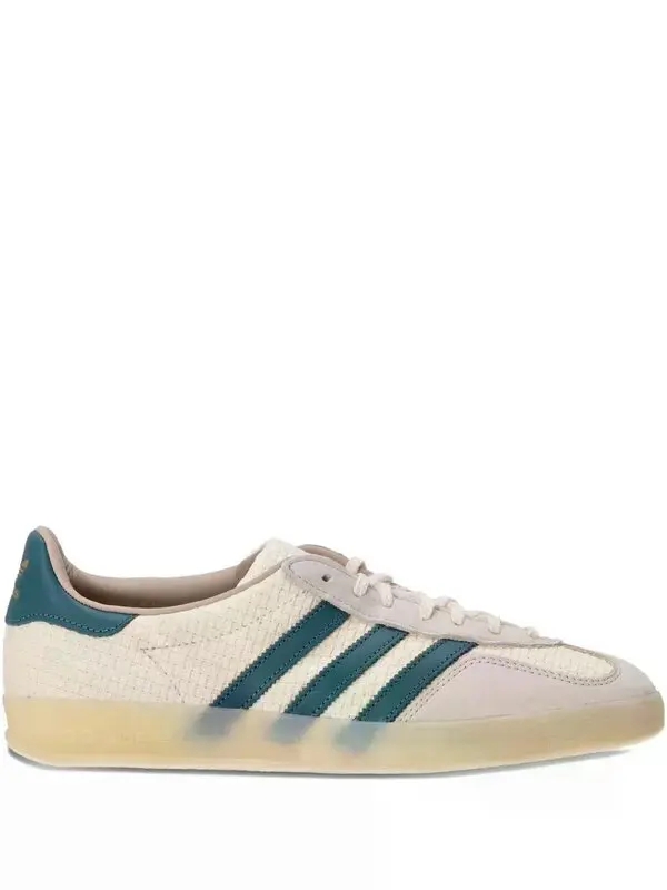 Adidas Gazelle Three-stripe Textured Sneakers - Neutrals