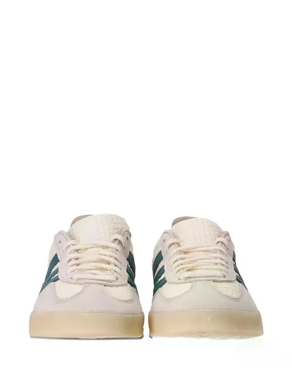 Adidas Gazelle Three-stripe Textured Sneakers - Neutrals