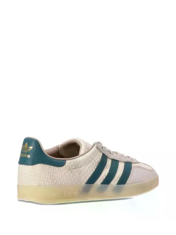 Adidas Gazelle Three-stripe Textured Sneakers - Neutrals