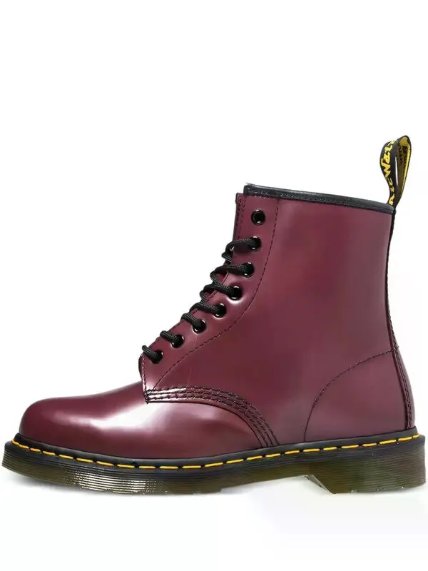 Dr. Martens Lace-up Leather Boots - Red