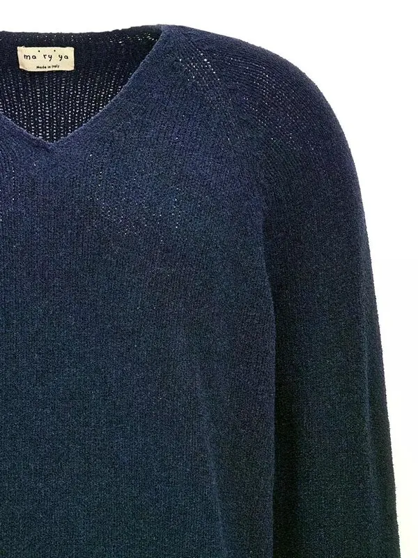 MA'RY'YA V-neck Cotton Sweater