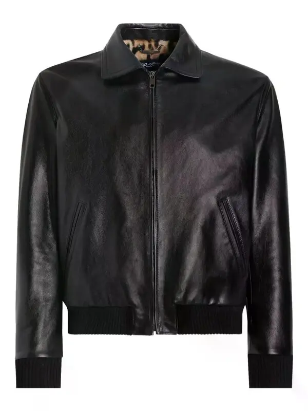 Dolce & Gabbana Leather Zip-fastening Bomber Jacket