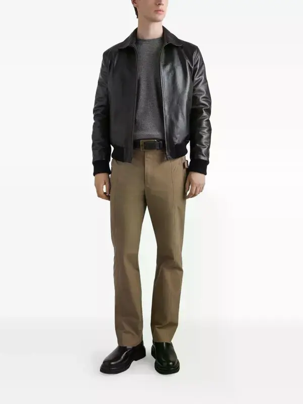 Dolce & Gabbana Leather Zip-fastening Bomber Jacket