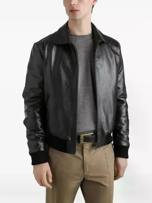Dolce & Gabbana Leather Zip-fastening Bomber Jacket