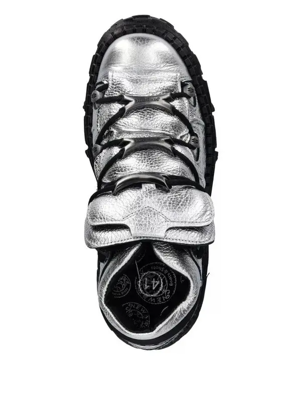 NEW ROCK Metallic Leather Platform Sneakers