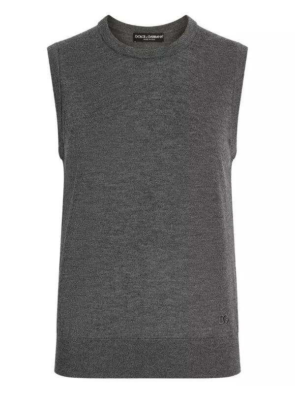Dolce & Gabbana Ribbed Vest - Grey