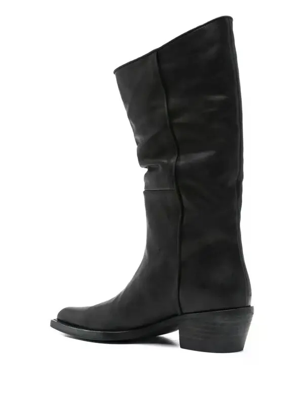 Khaite 45mm Clive Leather Boots - Black