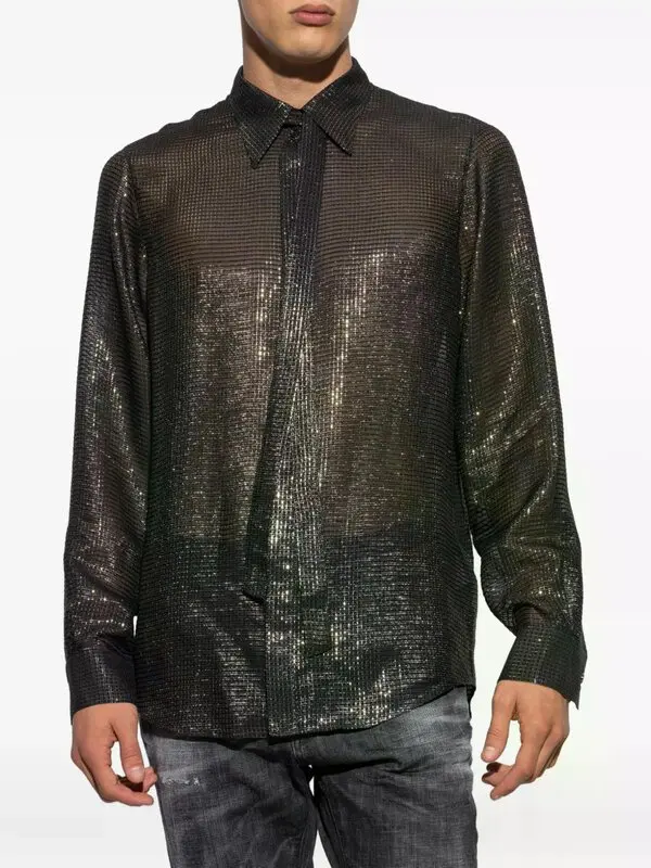 Dsquared2 Sparkling Tie-neck Shirt