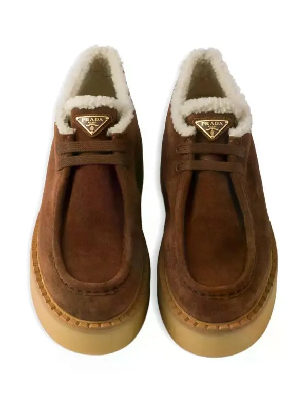 Prada Suede Chukka Boots - Brown
