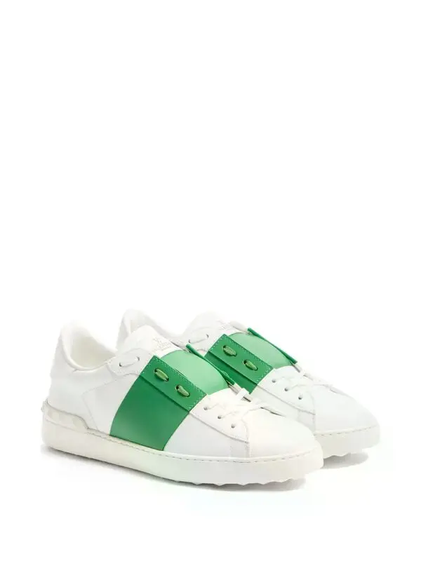 Valentino Garavani Calfskin Band-open Sneakers - White