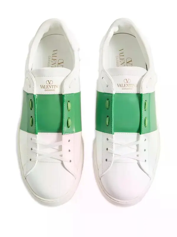 Valentino Garavani Calfskin Band-open Sneakers - White