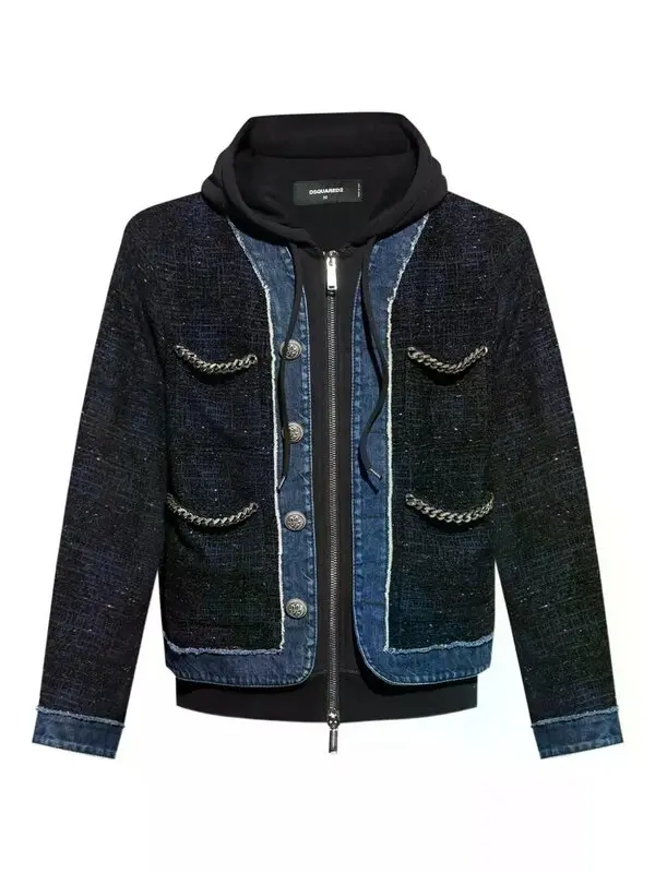 Dsquared2 Chain-trimmed Tweed Jacket