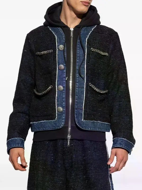 Dsquared2 Chain-trimmed Tweed Jacket