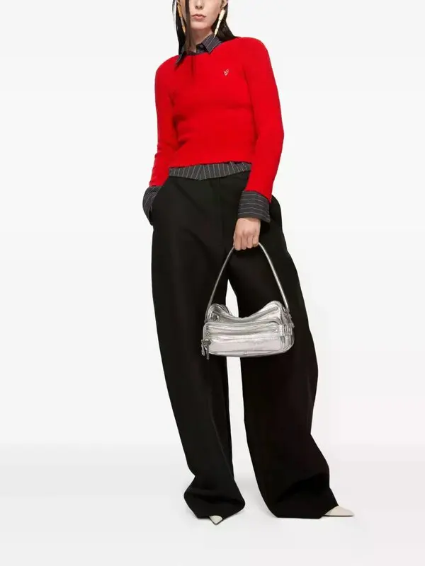 Acne Studios Heart-embroidered Raglan-sleeve Sweater