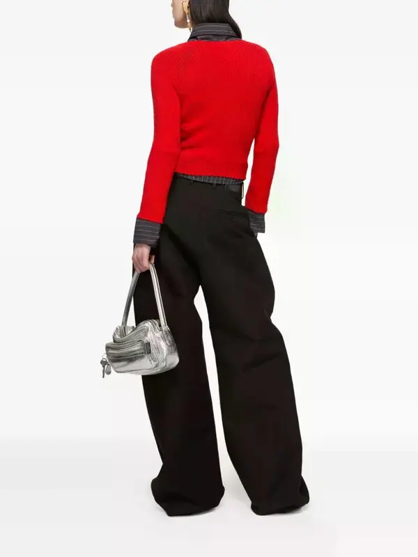 Acne Studios Heart-embroidered Raglan-sleeve Sweater