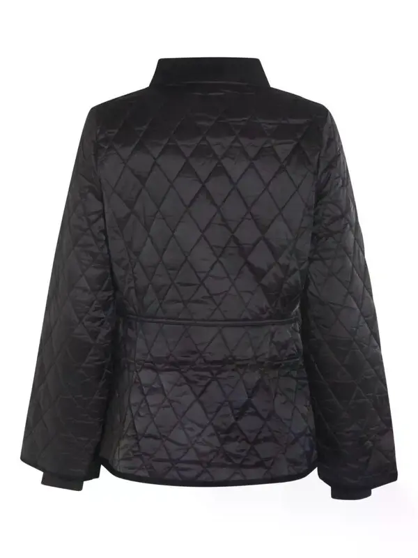 Barbour Diamond-quilted Zip-front Coat
