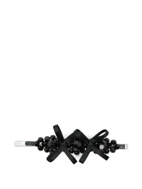 Simone Rocha Crystal-embellished Bow Hair Clip - Black