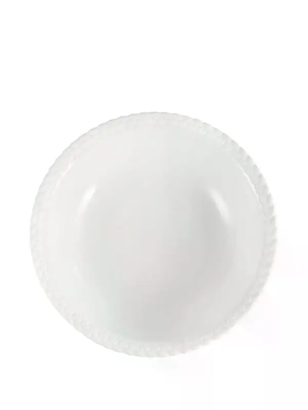 Christofle Babylone Scalloped Porcelain Dish