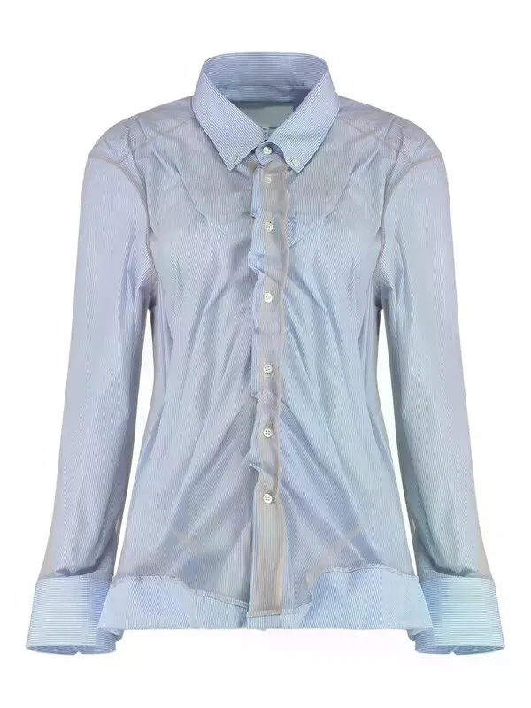 MAISON MARGIELA Striped Gathered Shirt