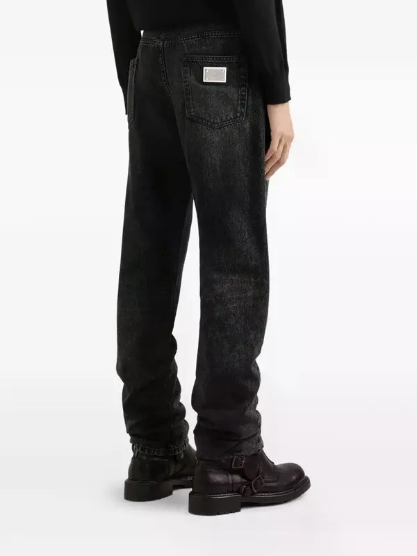 Dolce & Gabbana Logo-plaque Cotton Jeans