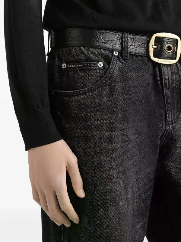 Dolce & Gabbana Logo-plaque Cotton Jeans