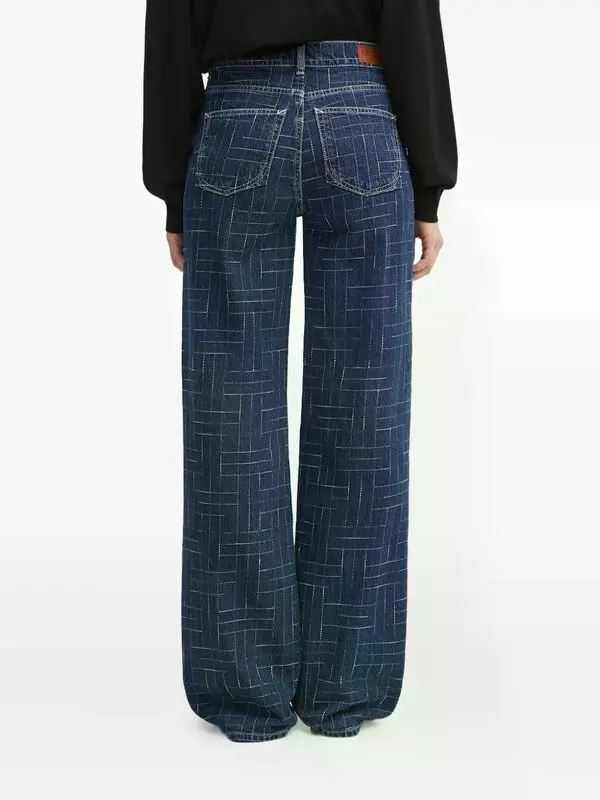 Kenzo Grid-pattern Jeans
