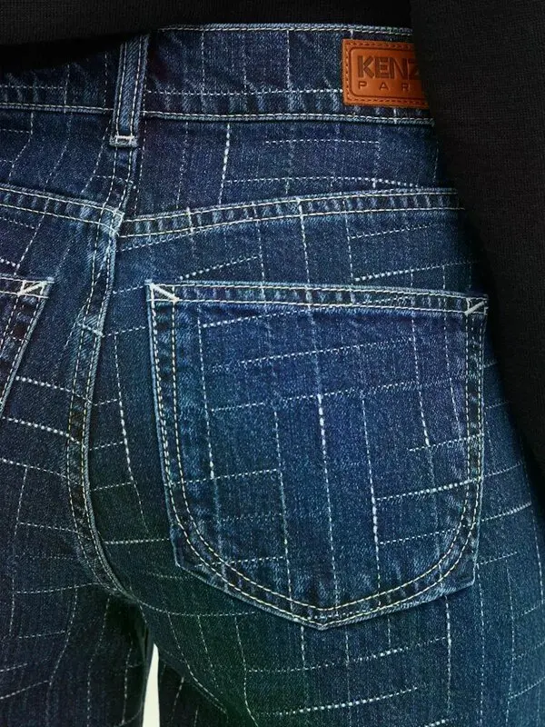 Kenzo Grid-pattern Jeans
