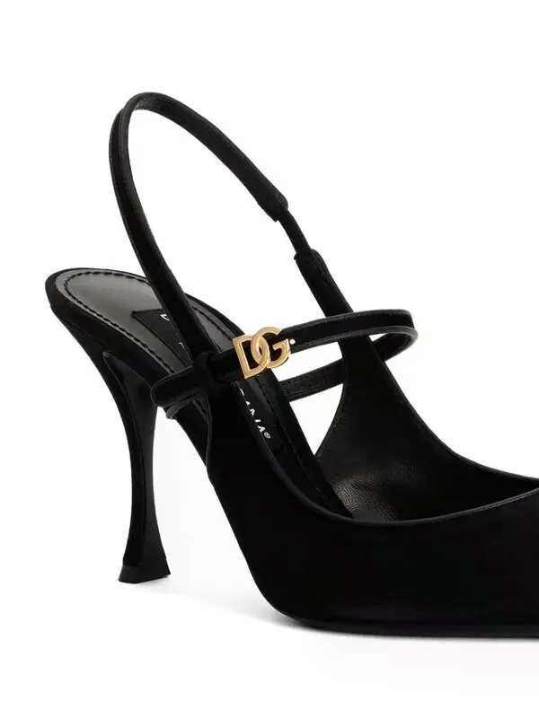 Dolce & Gabbana Suede Slingback Pumps - Black