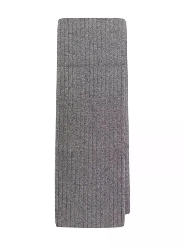 Dolce & Gabbana Ribbed Knit Scarf - Grey