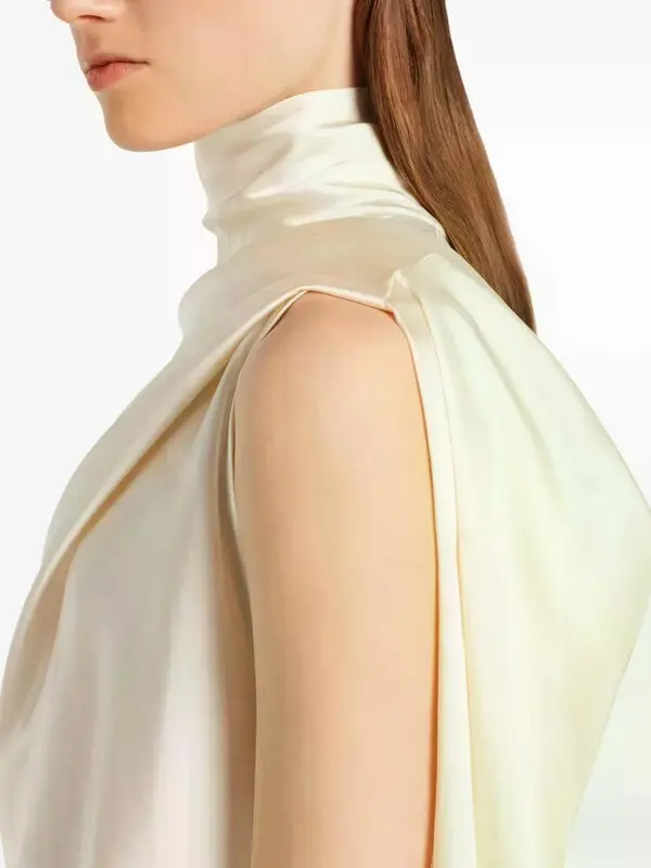 COURREGES Asymmetrical High-neck Top