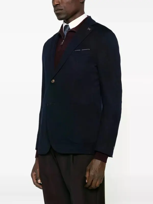 Eleventy Two-button Patch-pocket Blazer - Blue