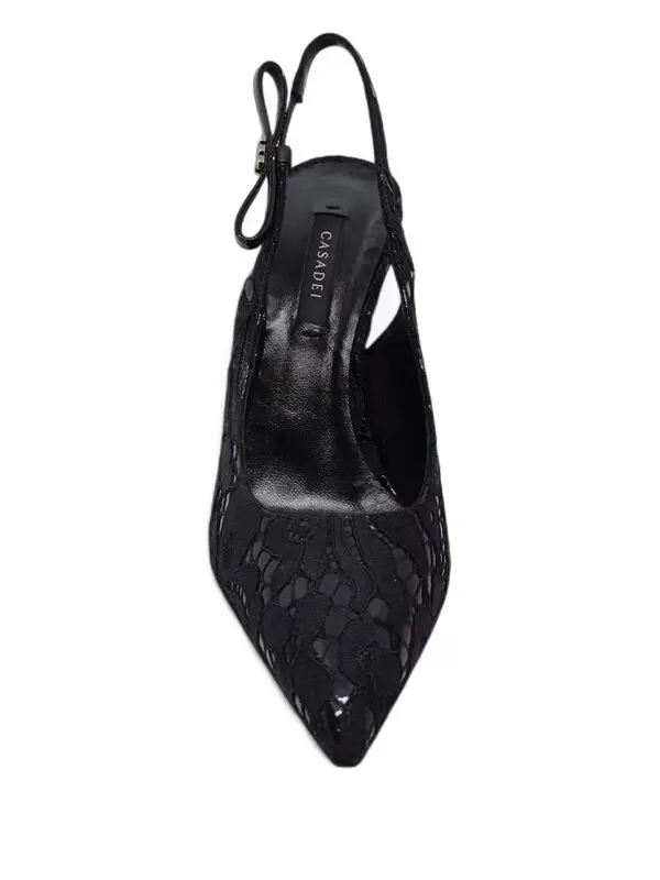 Casadei Lace Slingback Pumps