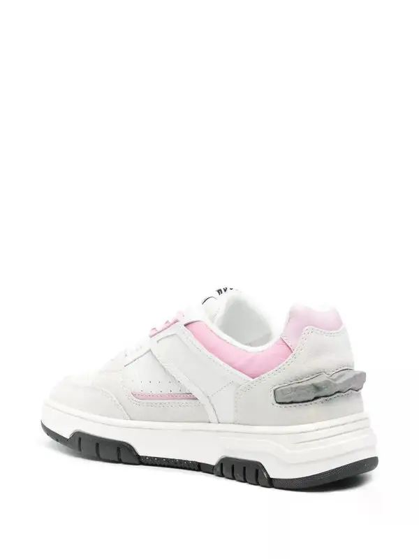 MSGM Logo-print Leather Sneakers - Neutrals