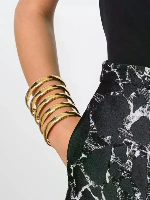 AURÉLIE BIDERMANN Esteban Gold Tone Stacked Cuff