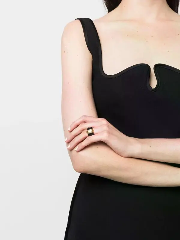 AURÉLIE BIDERMANN Katt Double-layer Ring - Black