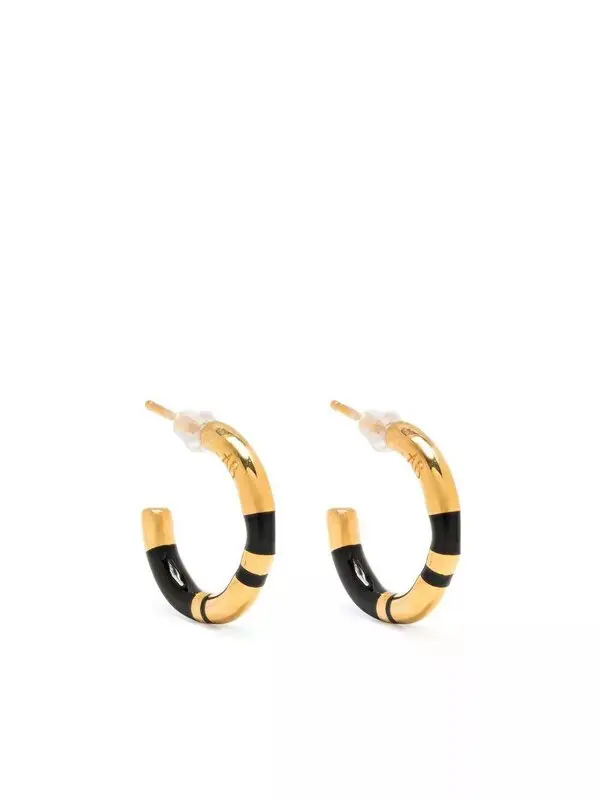 AURÉLIE BIDERMANN Positano Hoop Earrings - Black