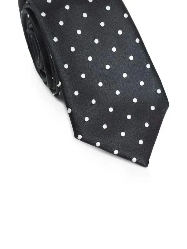 TOM FORD Polka-dot Silk Tie - Black