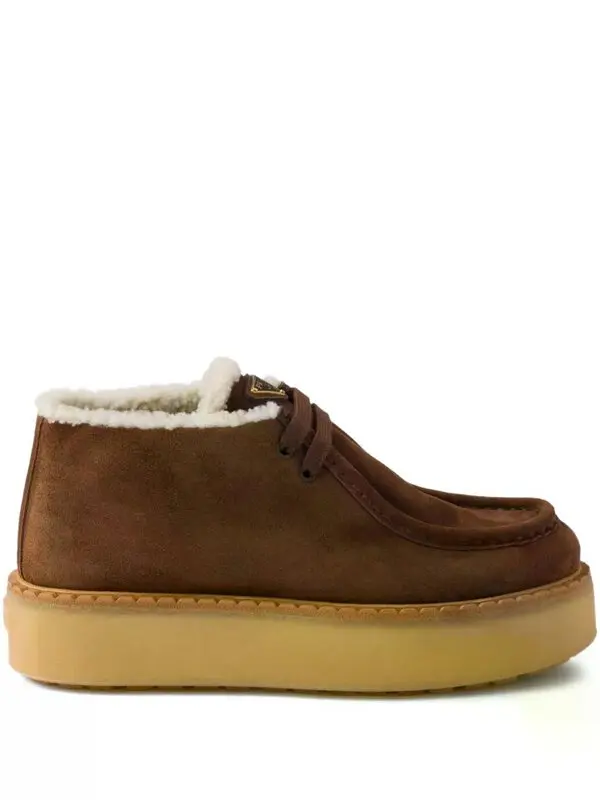 Prada Suede Chukka Boots - Brown