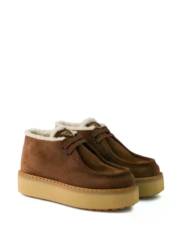 Prada Suede Chukka Boots - Brown