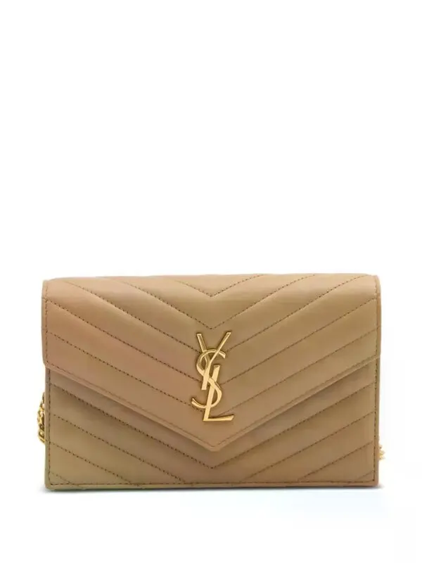 Saint Laurent Mini Cassandre Quilted Bag - Neutrals