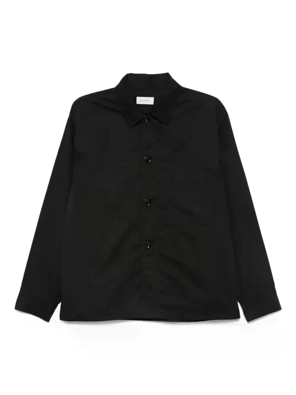 LEMAIRE Pyjama Pocket Cotton Shirt - Black